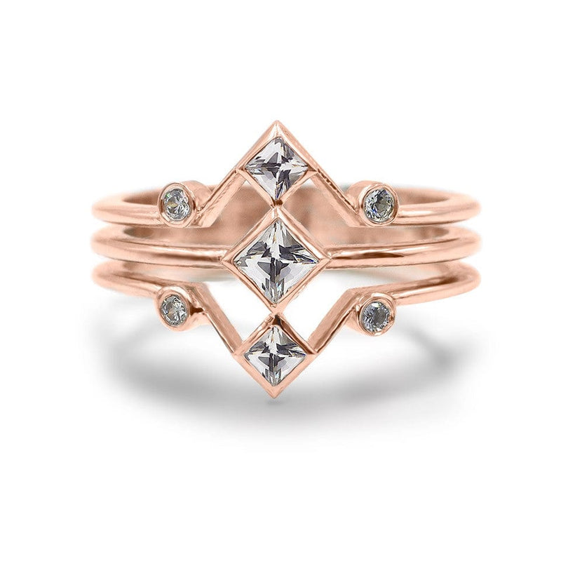 The Corner Stack Modern Engagement Ring | Giacomelli Jewelry